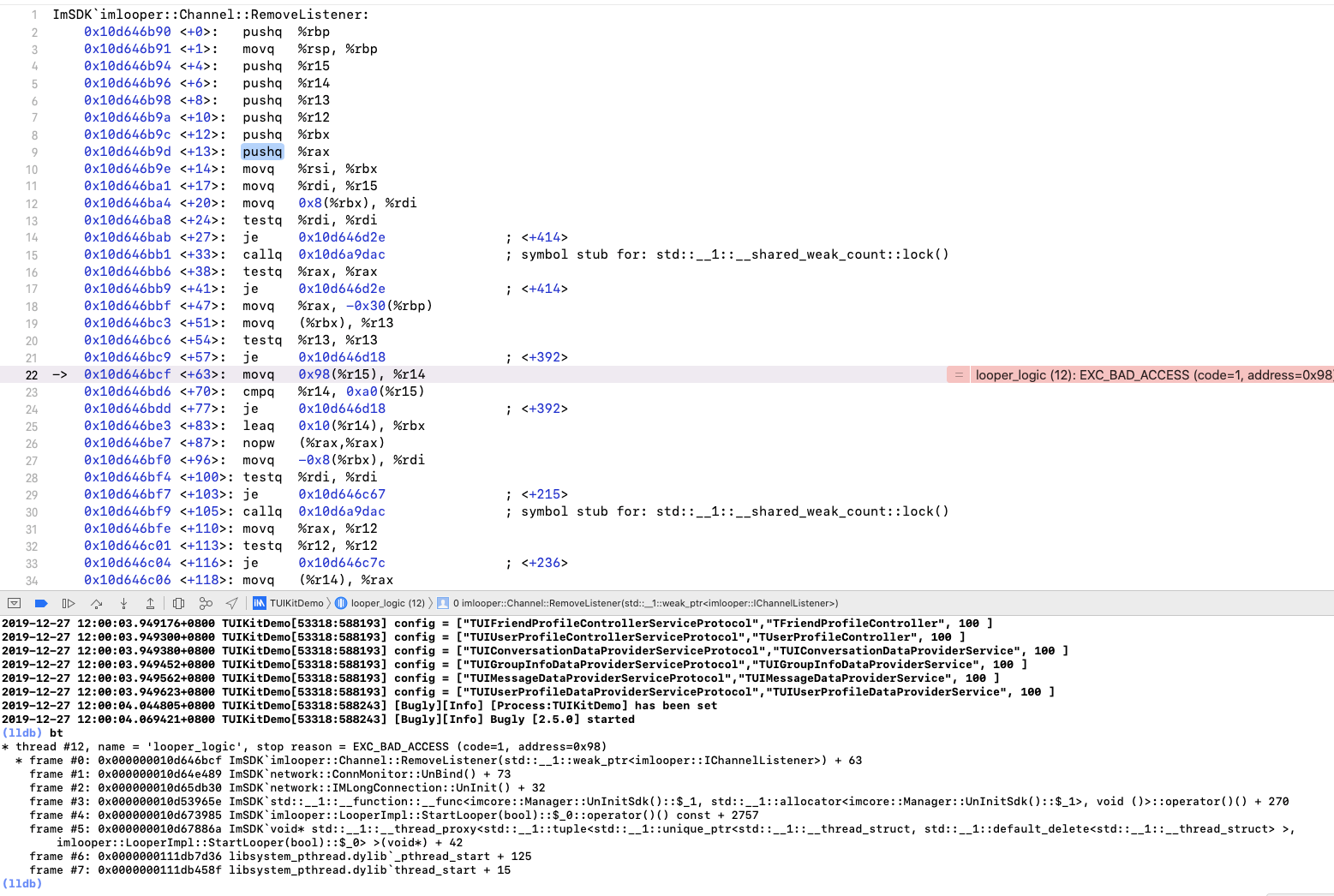 【iOS】-【4.6.51】：[[TIMManager sharedInstance] unInit] crash · Issue #575 · TencentCloud/TIMSDK ...