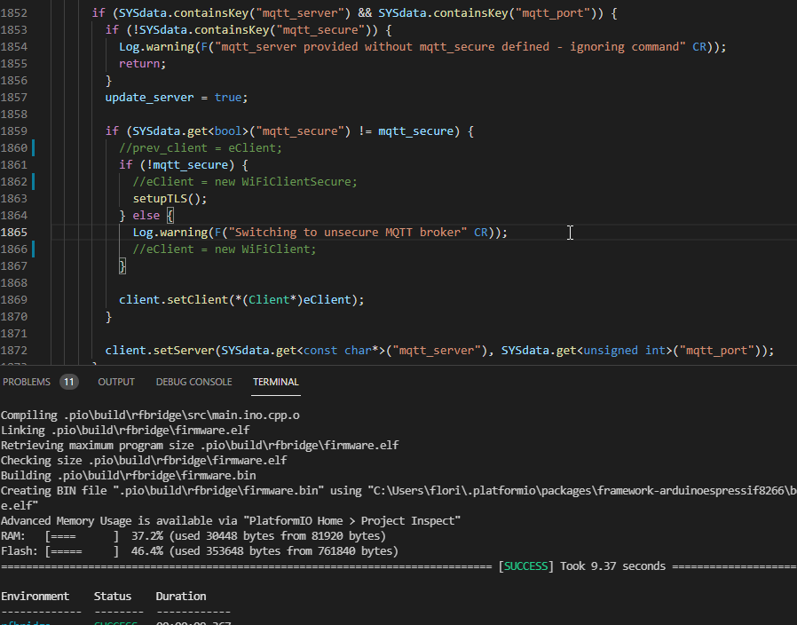 Issues OTA flashing Sonfoff RF Bridge · Issue #985 · 1technophile/OpenMQTTGateway · GitHub