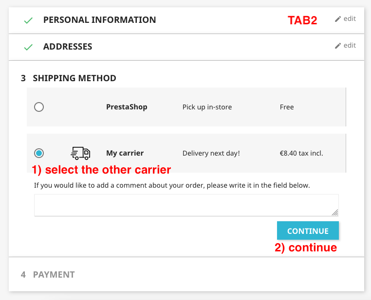 Manipulate the Carrier restrictions in checkout (when multiple navigation tabs opened) · Issue ...