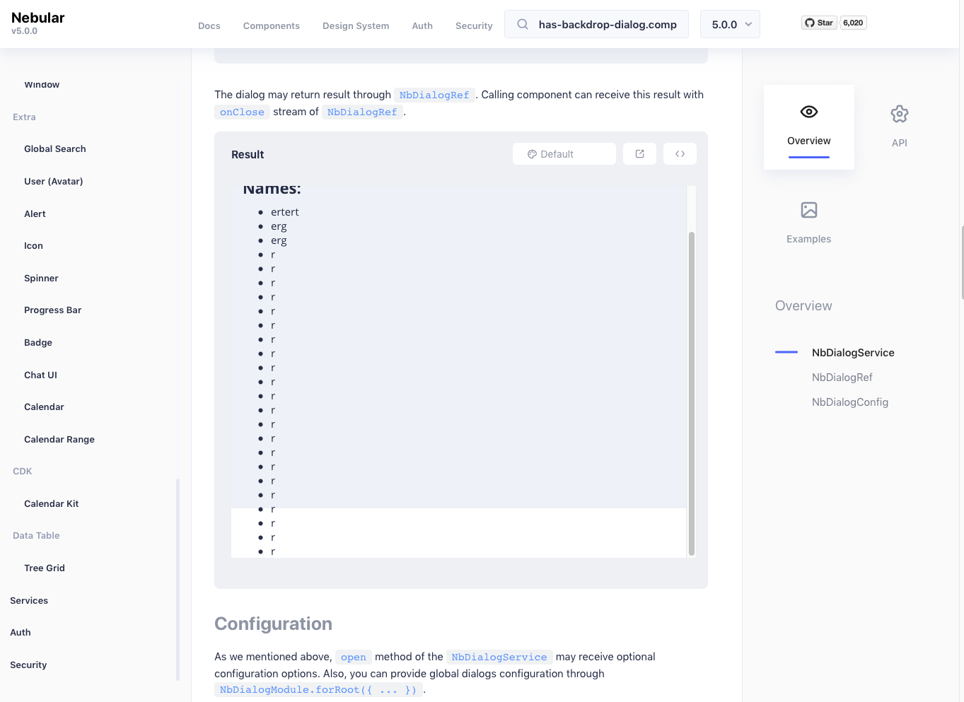 Opening a NbDialog freezes layout components graphically · Issue #2301 · akveo/nebular · GitHub
