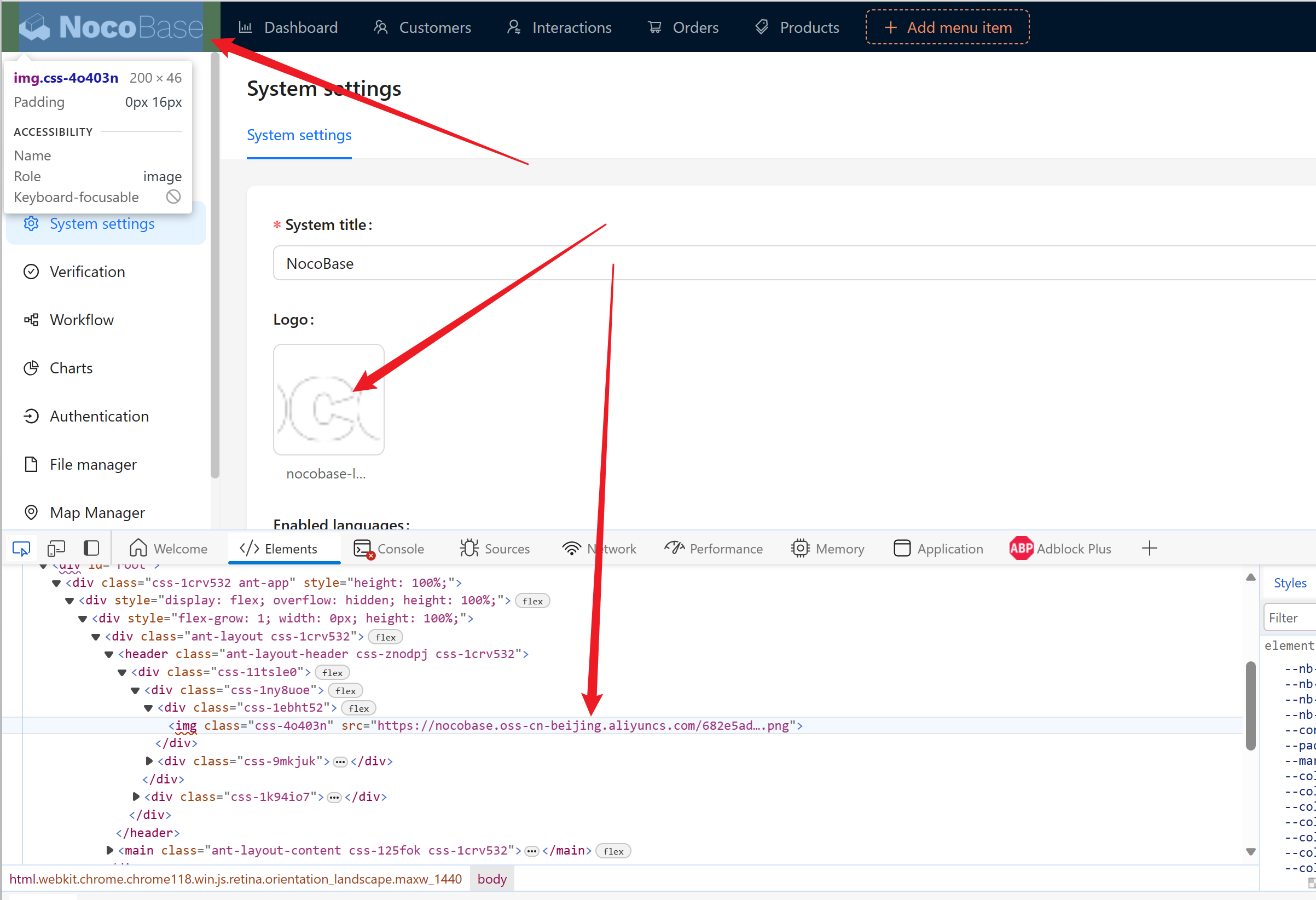Logo in upper left corner · Issue #2940 · nocobase/nocobase · GitHub
