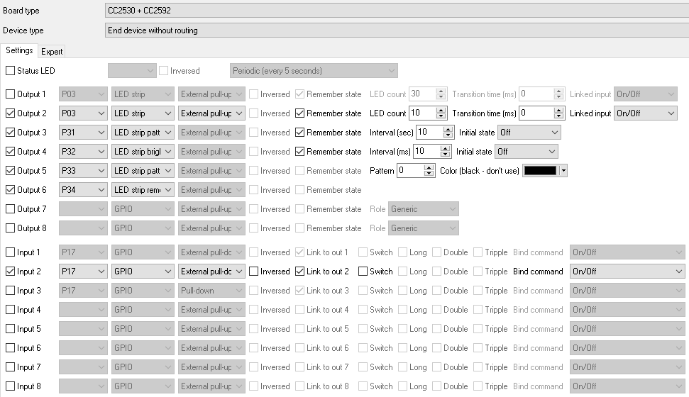 Can't change the color if LED strip is configured on Output other than one. · Issue #158 ...