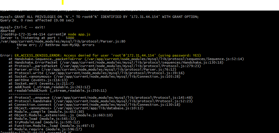 ER_ACCESS_DENIED_ERROR on Amazon RDS, from a remote host · Issue #1525 · mysqljs/mysql · GitHub
