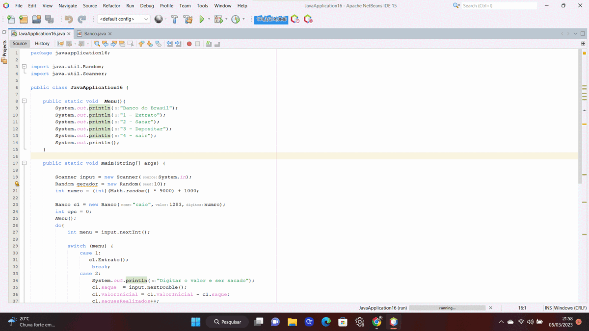 GitHub - CaioCollin/Conta_Banco: Java orientado a onjeto - métodos get e set constructor