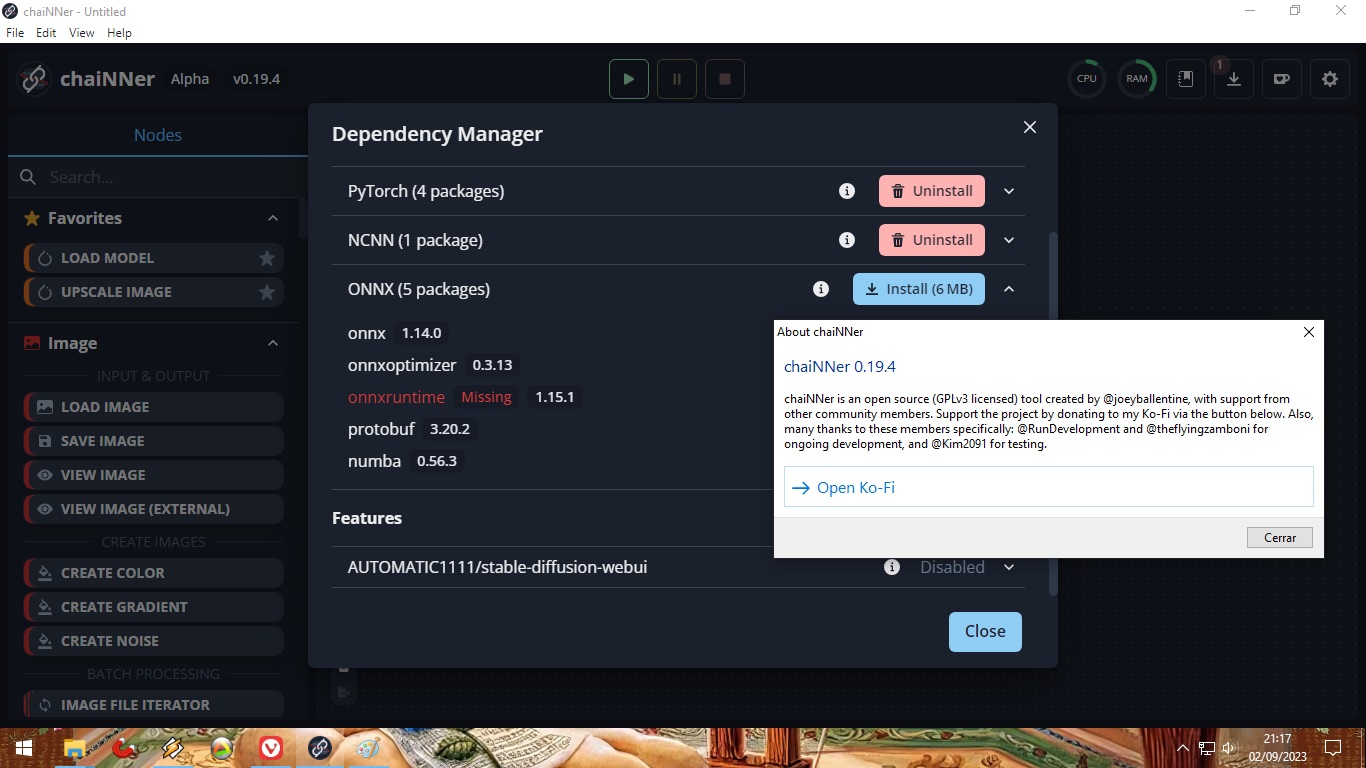 Problem with onnxruntime · Issue #2181 · chaiNNer-org/chaiNNer · GitHub