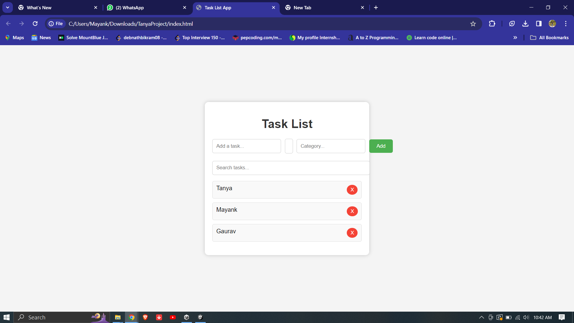 GitHub - CoderTanya10/Todo-List