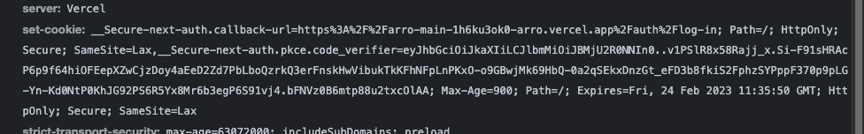 auth/core - In Vercel environment a single set-cookie with two cookies · nextauthjs next-auth ...
