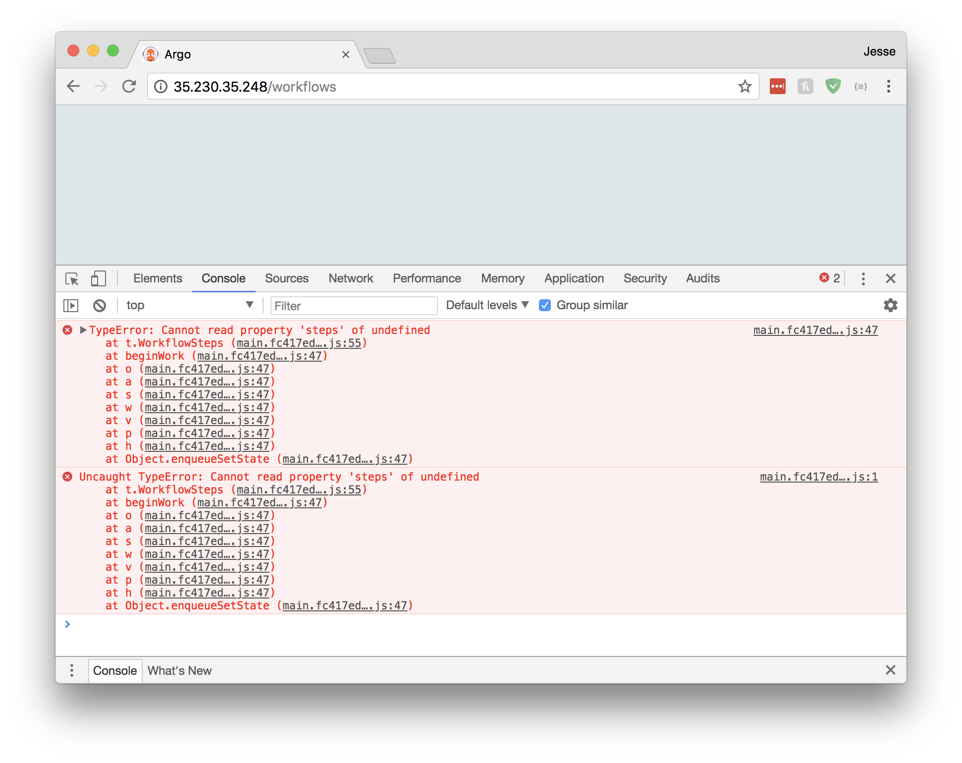 UI is completely blank by one bad workflow spec · Issue #870 · argoproj ...