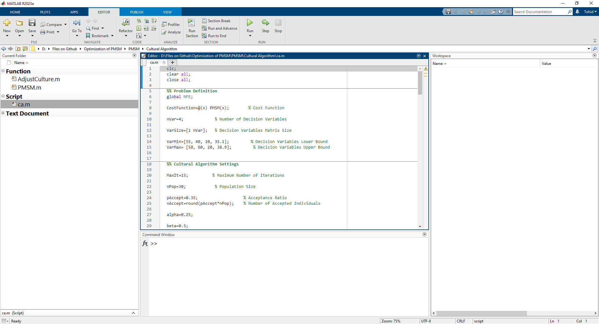 GitHub - toohidsharifi/Optimal-design-of-Permanent-Magnet-Synchronous-Motor: Optimal Design of a ...