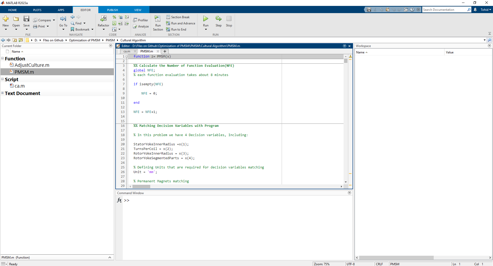Github Toohidsharifi Optimal Design Of Permanent Magnet Synchronous Motor Optimal Design Of A