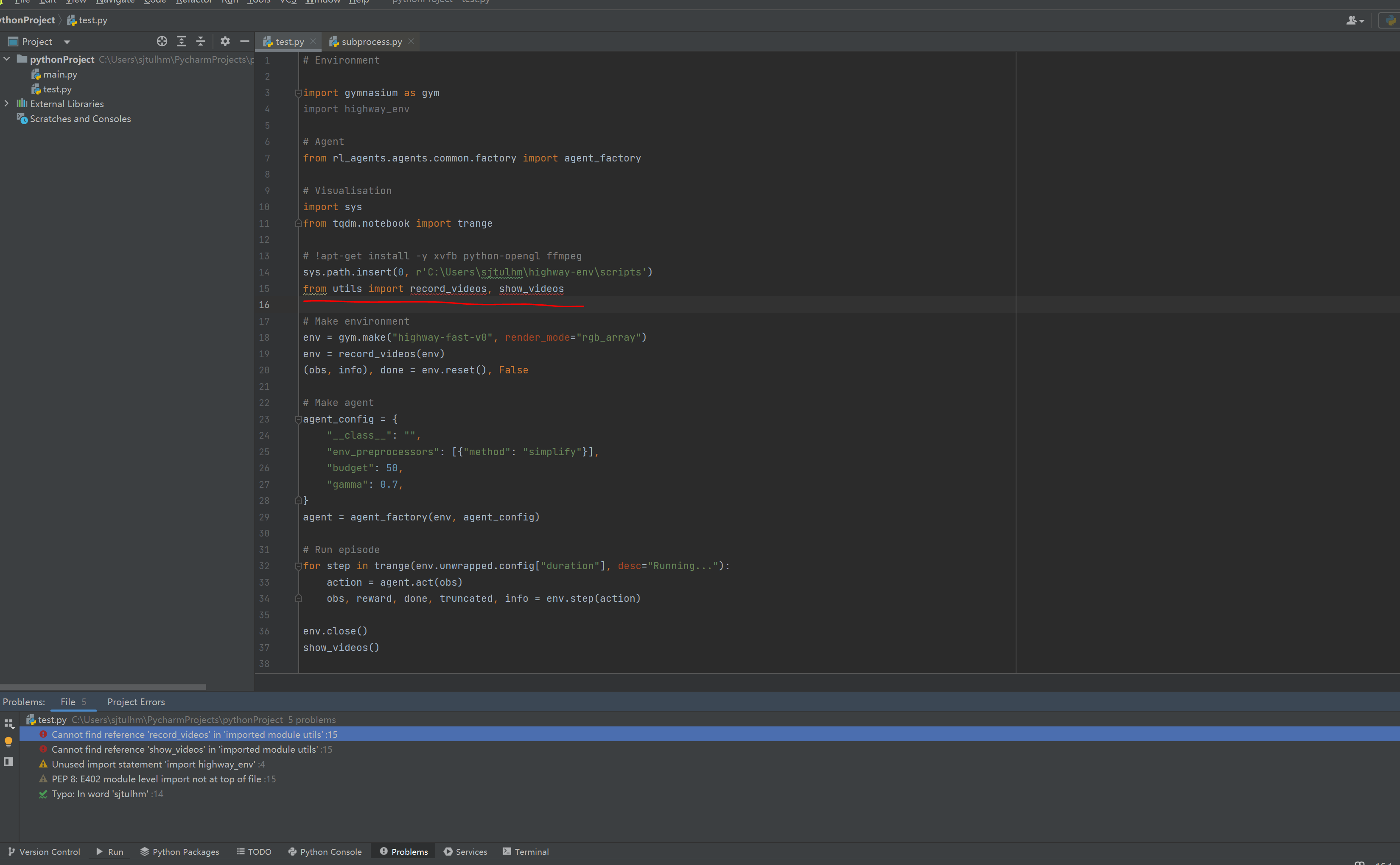 runing the highway_planning.ipynb with some error · Issue #442 · Farama-Foundation/HighwayEnv ...