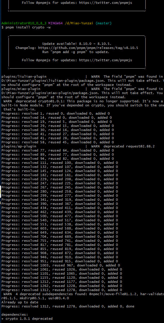 使用星火助手报crypto依赖缺少 · Issue #611 · ikechan8370/chatgpt-plugin · GitHub