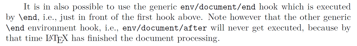 Management of hook env/document/after · Issue #1077 · latex3/latex2e · GitHub