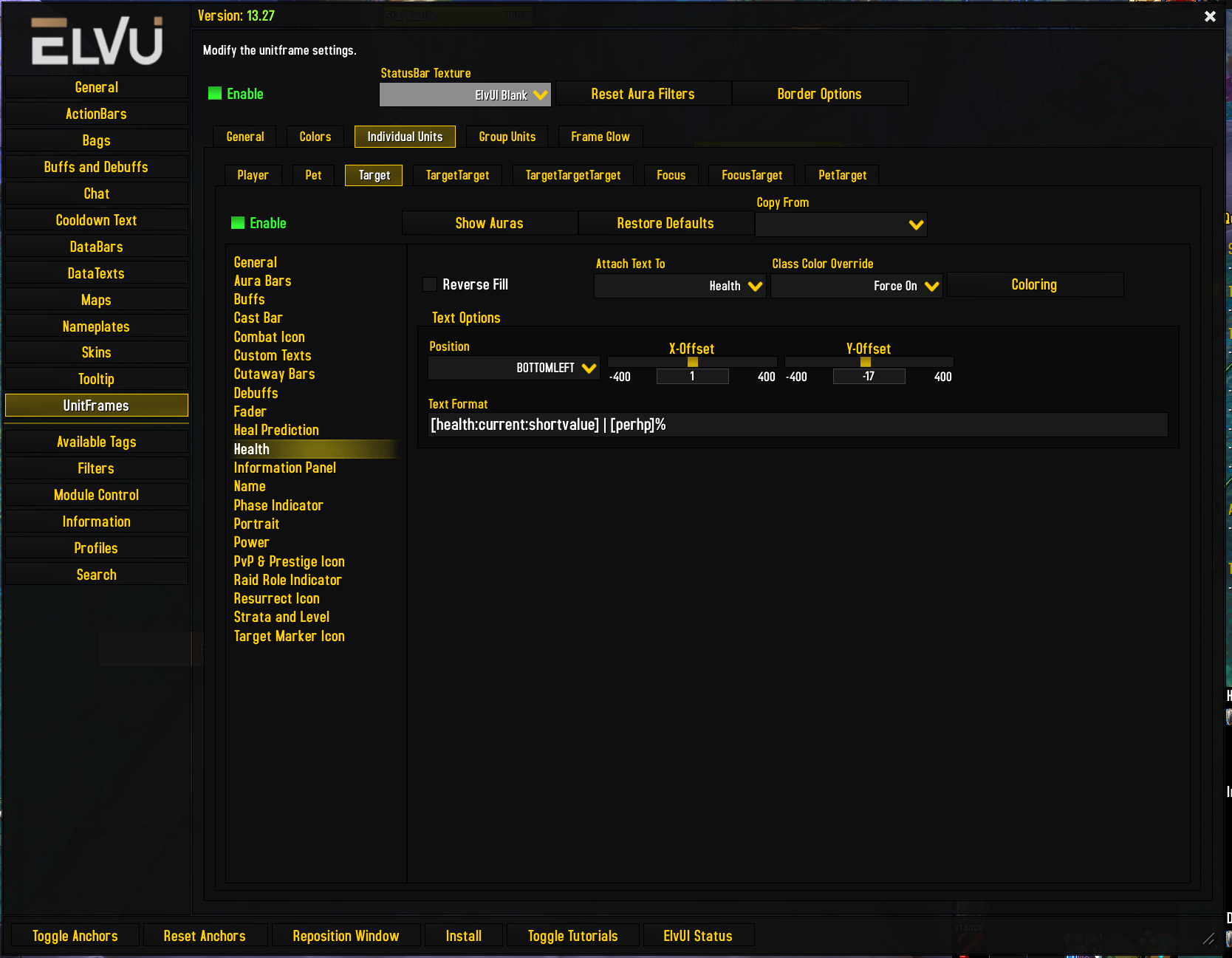 [Feature Request] Color Health by Value or Class Color for individual Unit Frames · Issue #884 ...