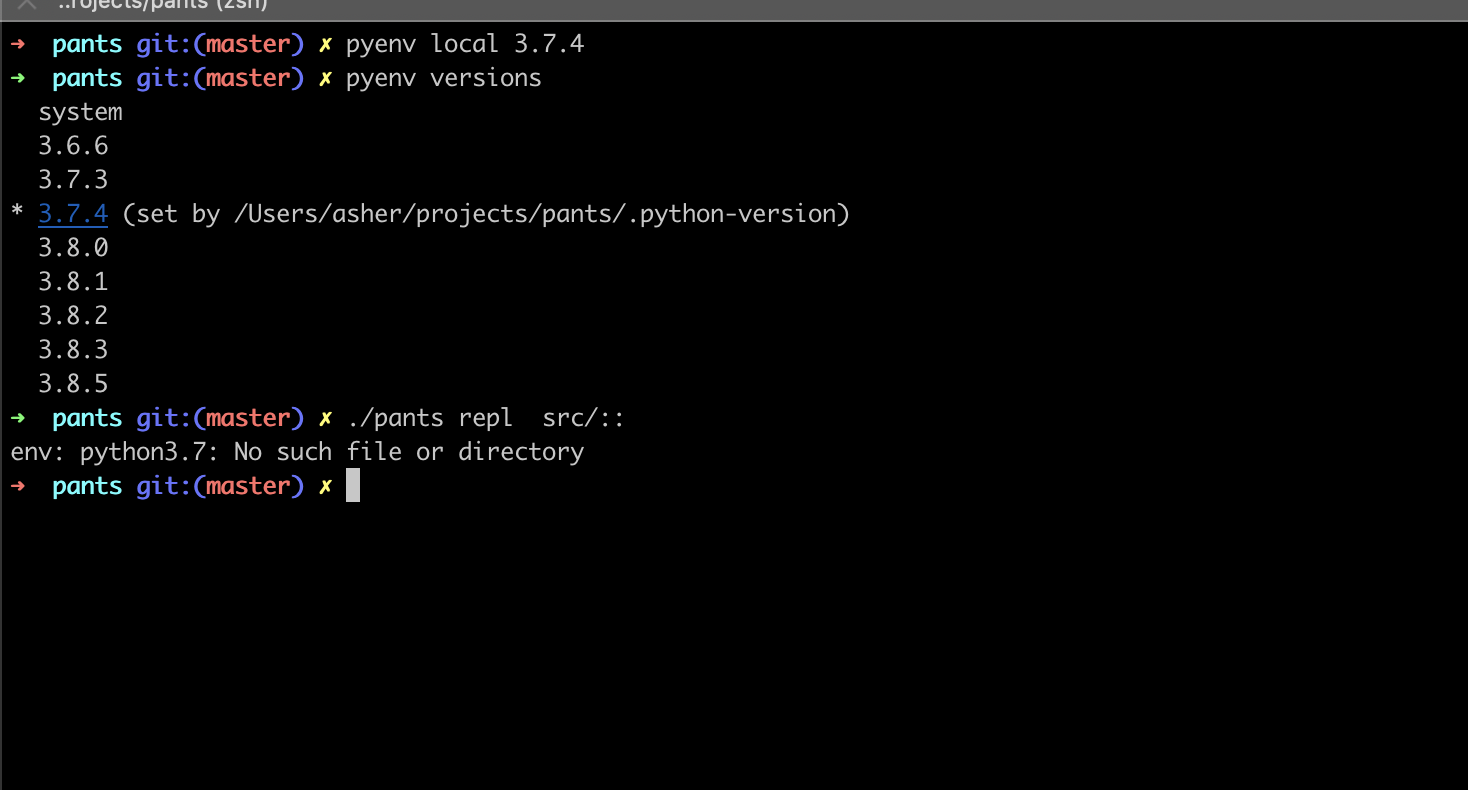[v2] REPL goal crashes w/ iPython · Issue #10605 · pantsbuild/pants · GitHub