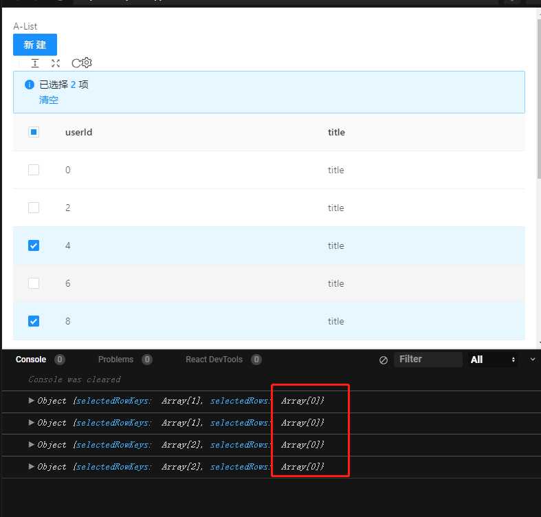 🐛[BUG] pro-table使用dataSource动态传入数据时，表格行被选中后selectedRows始终无值 · Issue #231 · ant-design/pro-table ...