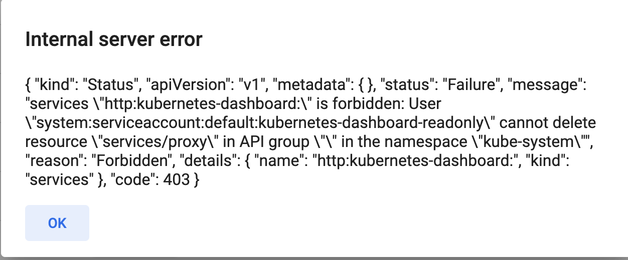 Nice Ui For Forbidden Error · Issue 5491 · Kubernetesdashboard · Github