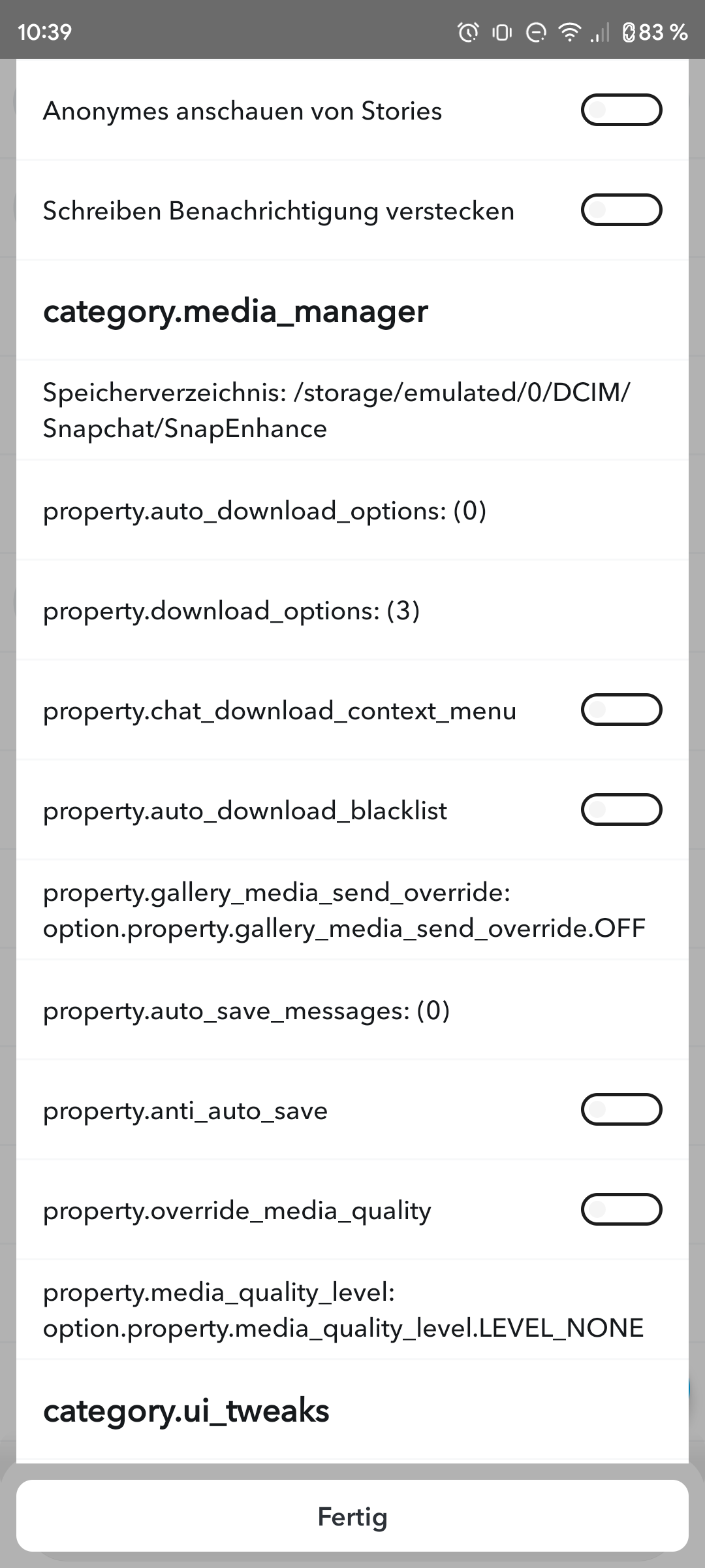 bug: SnapEnhance options show as strings · Issue #40 · rhunk/SnapEnhance · GitHub