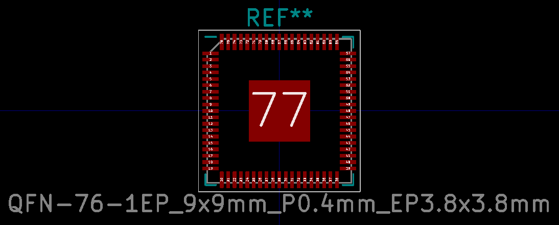 Adding QFN-76-1EP_9x9mm_P0.4mm_EP3.8x3.8mm (!940) · Merge requests ...