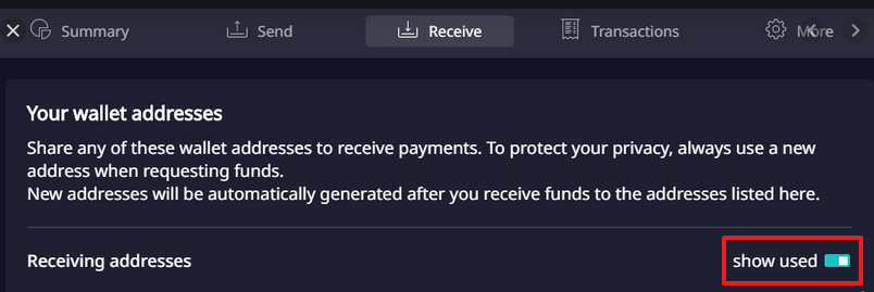 "Show used" toggle button everytime is on · Issue #2365 · input-output-hk/daedalus · GitHub