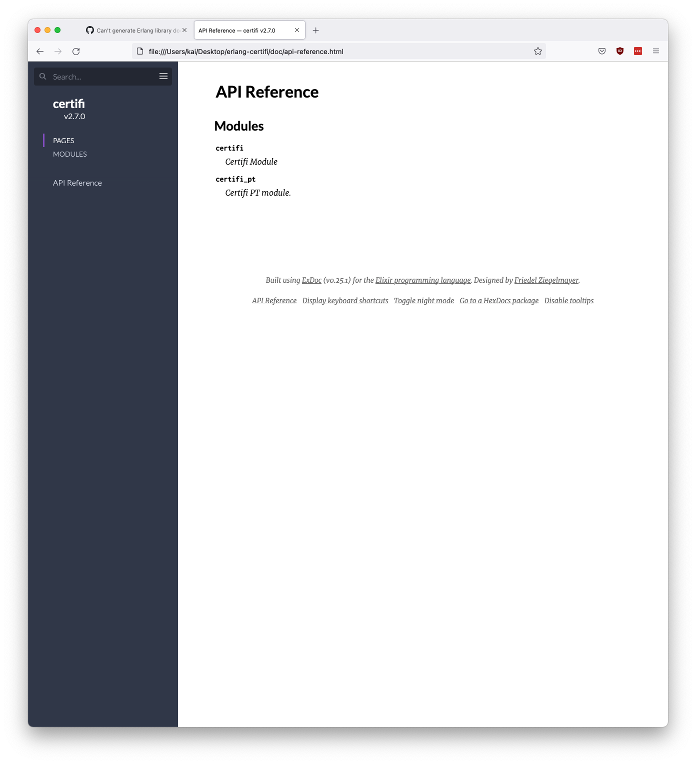 Can't generate Erlang library documentation using ExDoc · Issue #1393 · elixir-lang/ex_doc · GitHub