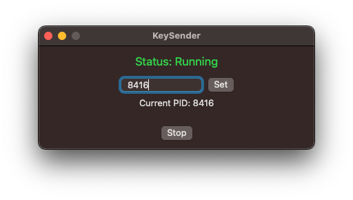 GitHub - Ulimn/KeySender: MacOS app for sending a key to a process.