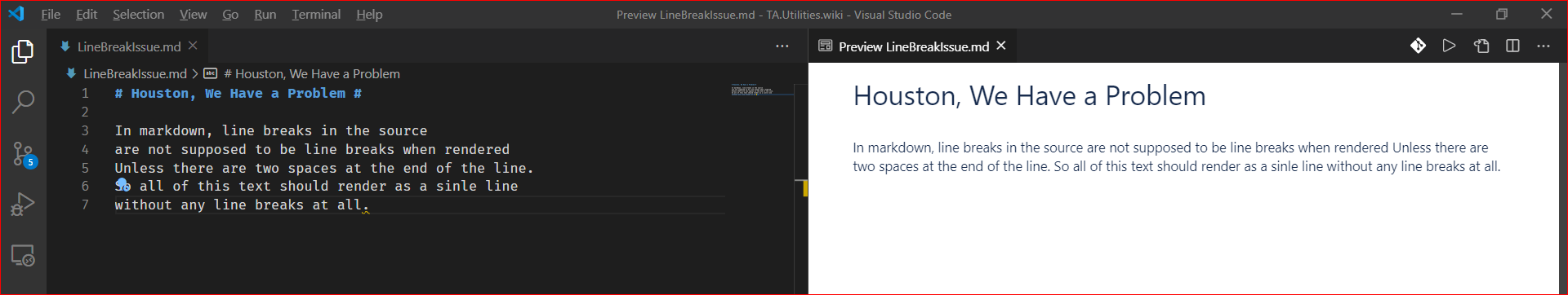 Line breaks are rendered in preview when they shouldn't be · Issue #390 ...