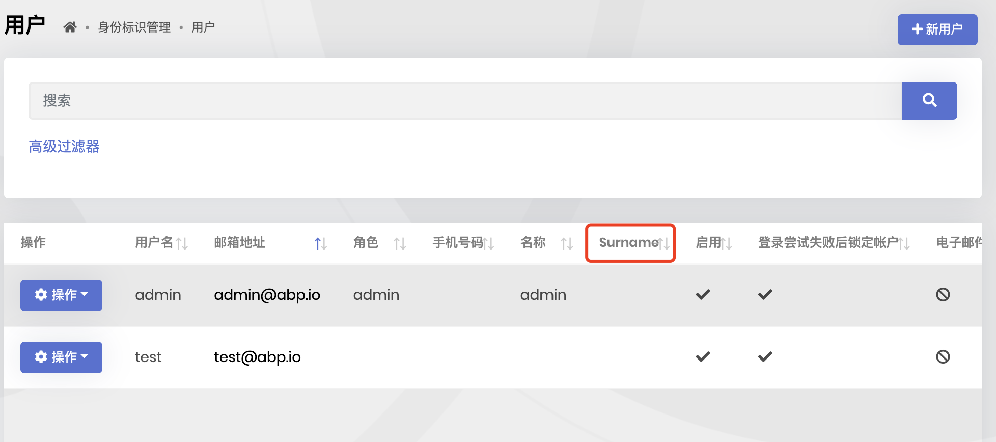 Missing localization for Surname in dentity/users · Issue #13326 · abpframework/abp · GitHub