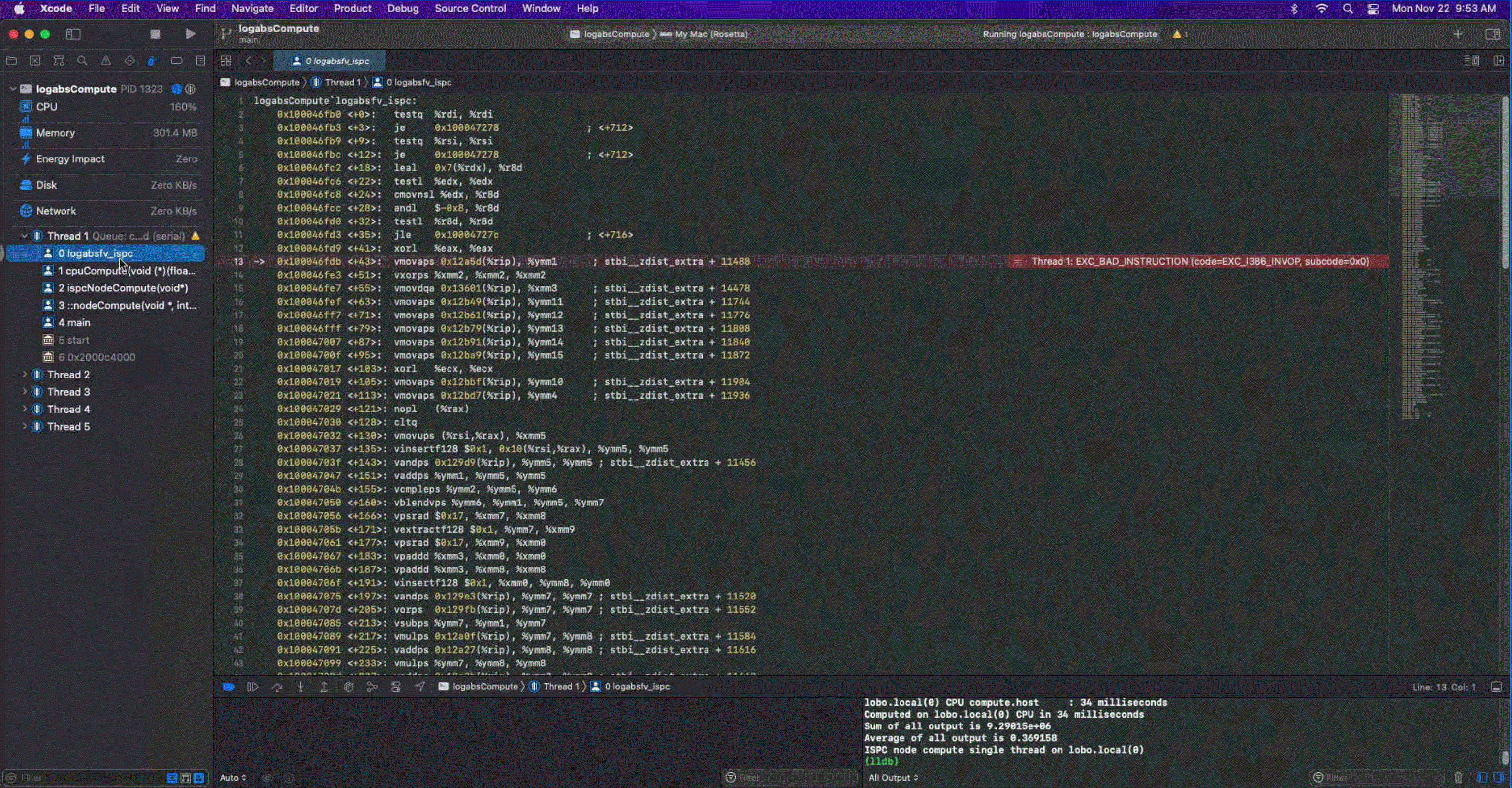 Crash on vmovaps on Apple Silicon M1 in Rosetta translated execution · Issue #2197 · ispc/ispc ...