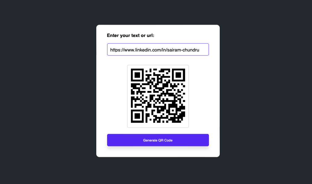 GitHub - sairamchow5555/qrCode_generator