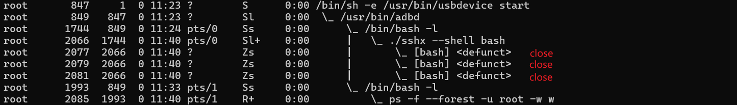 [bug] Zombie Process and Memory Leak on Termination · Issue #49 · ekzhang/sshx · GitHub