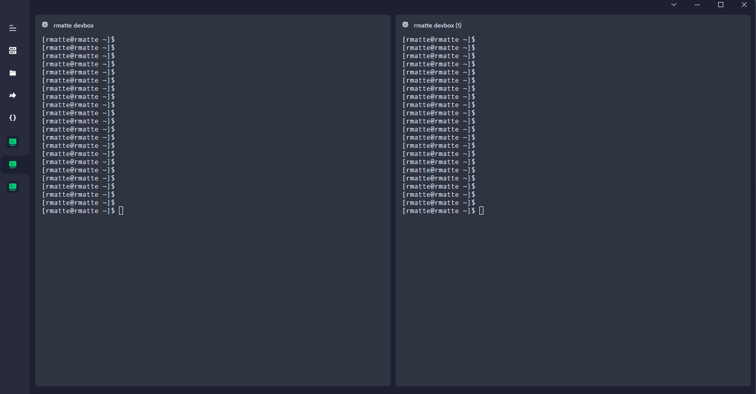 Background color behind terminals in a tiled terminal view should be ...