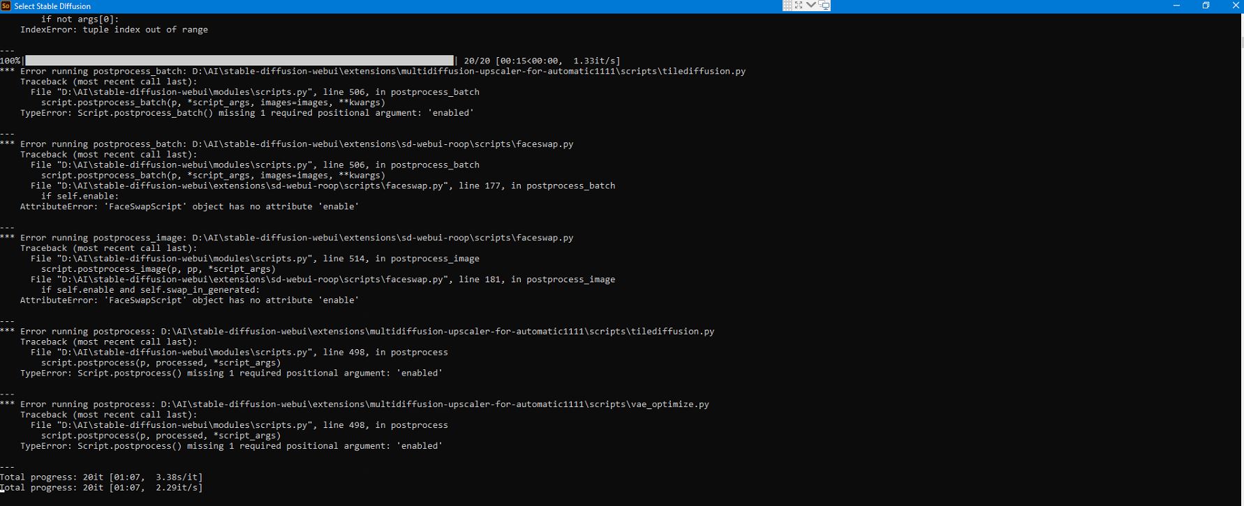 Stable diffusion - Solution for anyone getting error on batch processing on extras ...