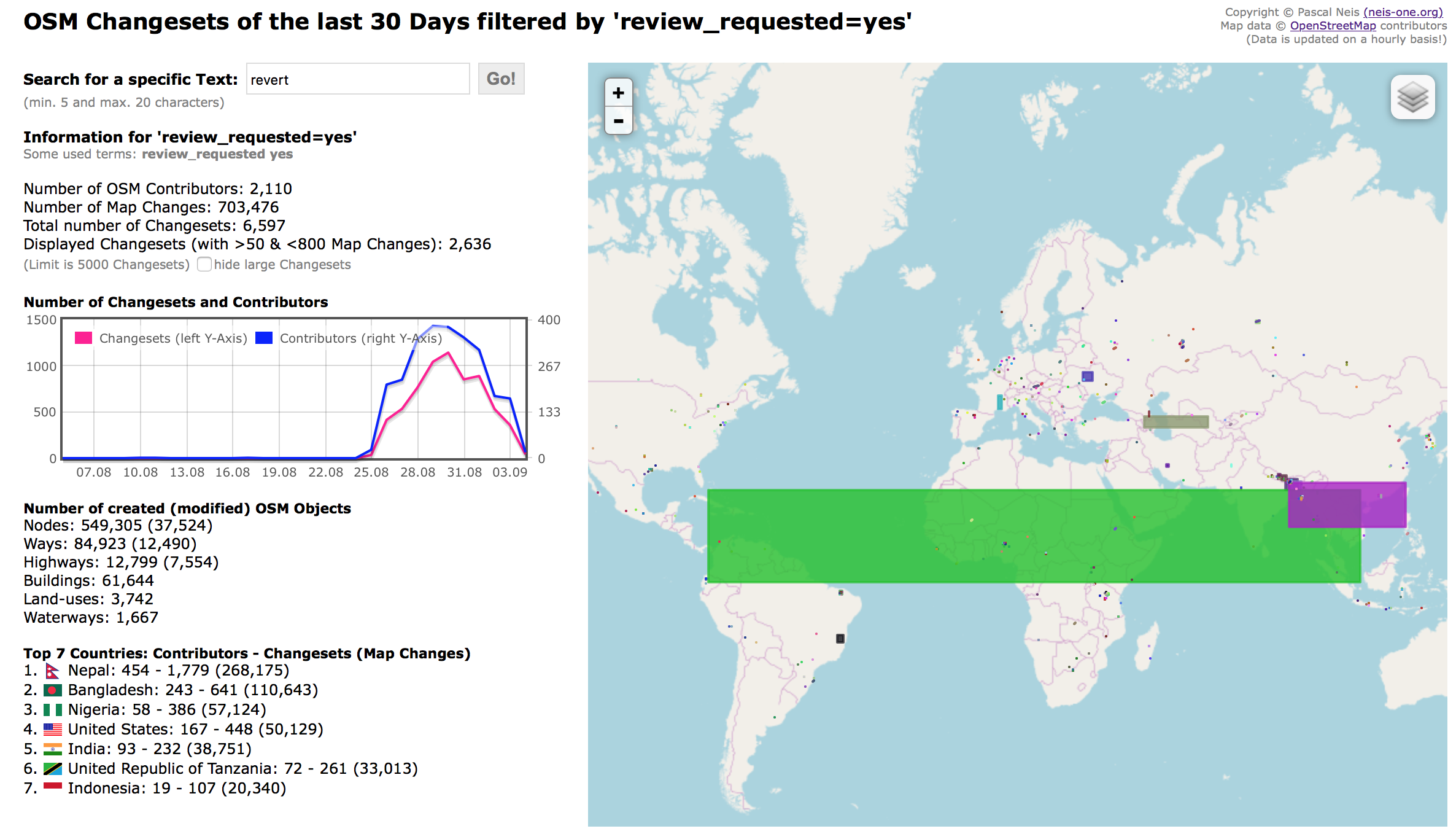 Have a map view of the changeset list · Issue #165 · OSMCha/osmcha-frontend · GitHub