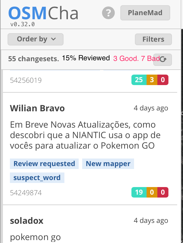 Show aggregate review stats for filter results · Issue #234 · OSMCha/osmcha-frontend · GitHub