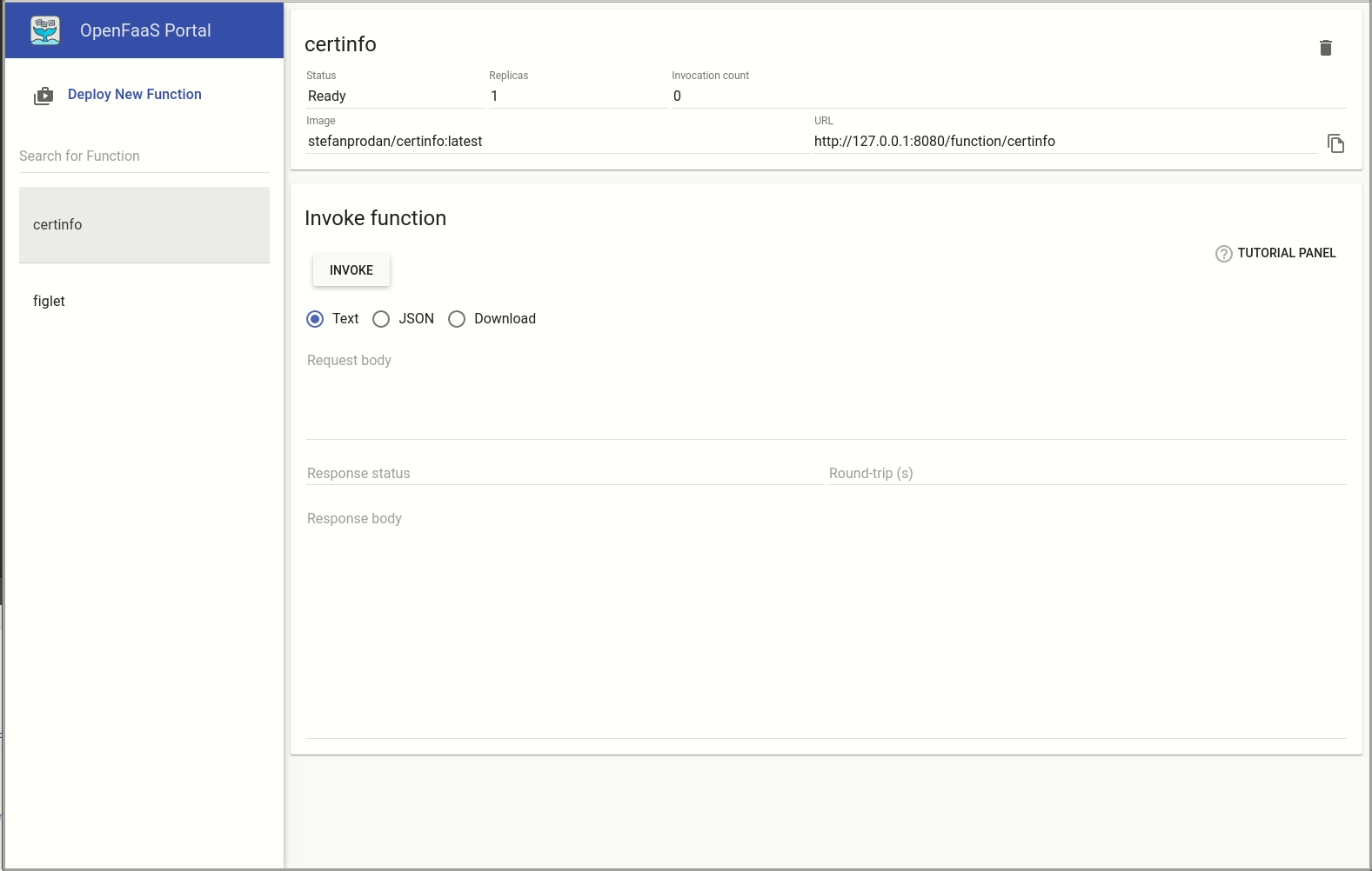 Ui Tutorial Panel For Functions · Issue 890 · Openfaasfaas · Github 