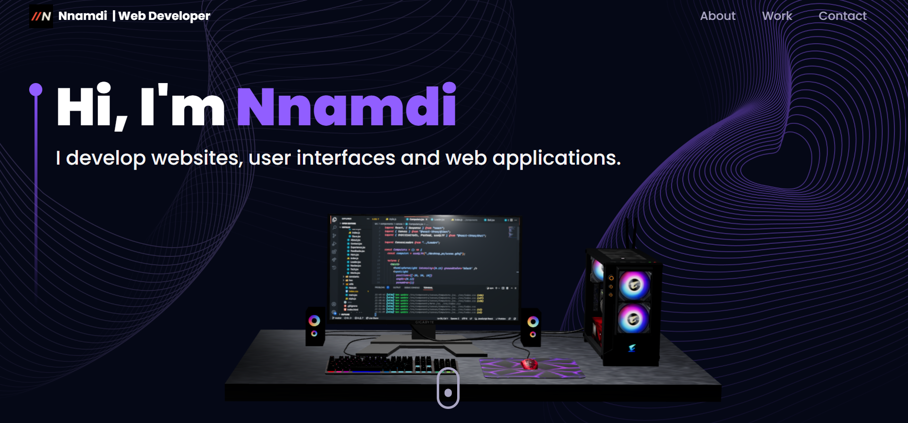 GitHub - namodynamic/3D_Portfolio: A 3D Portfolio website that showcase my skills and works as a ...