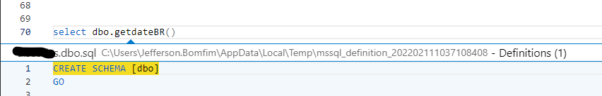 Peek Definition of Functions · Issue #12030 · microsoft/azuredatastudio ...