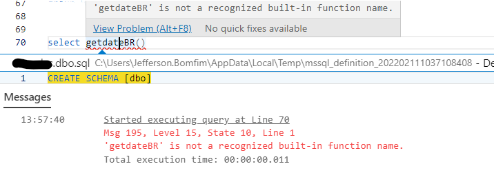 Peek Definition of Functions · Issue #12030 · microsoft/azuredatastudio ...