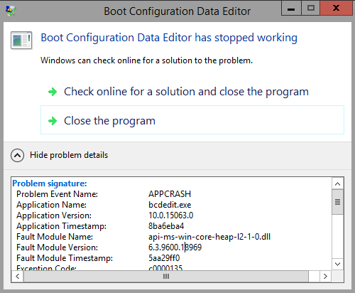 Windows 10 BCDBoot crash · Issue #218 · cloudbase/windows-imaging-tools · GitHub