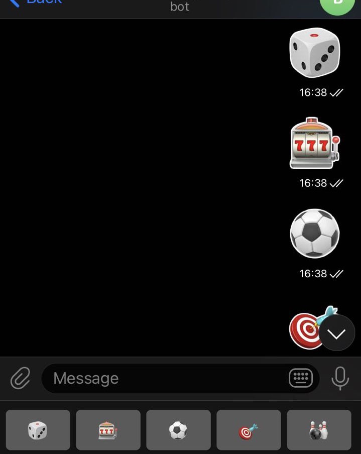 Dice emoji isn't interactive when send from the ReplyMarkup · Issue ...