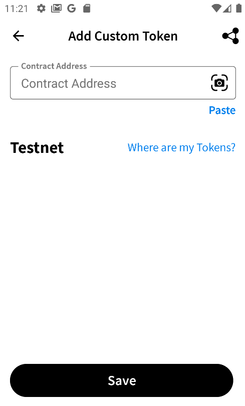 Testnet 'Where are my tokens' should only appear on the wallet page ...