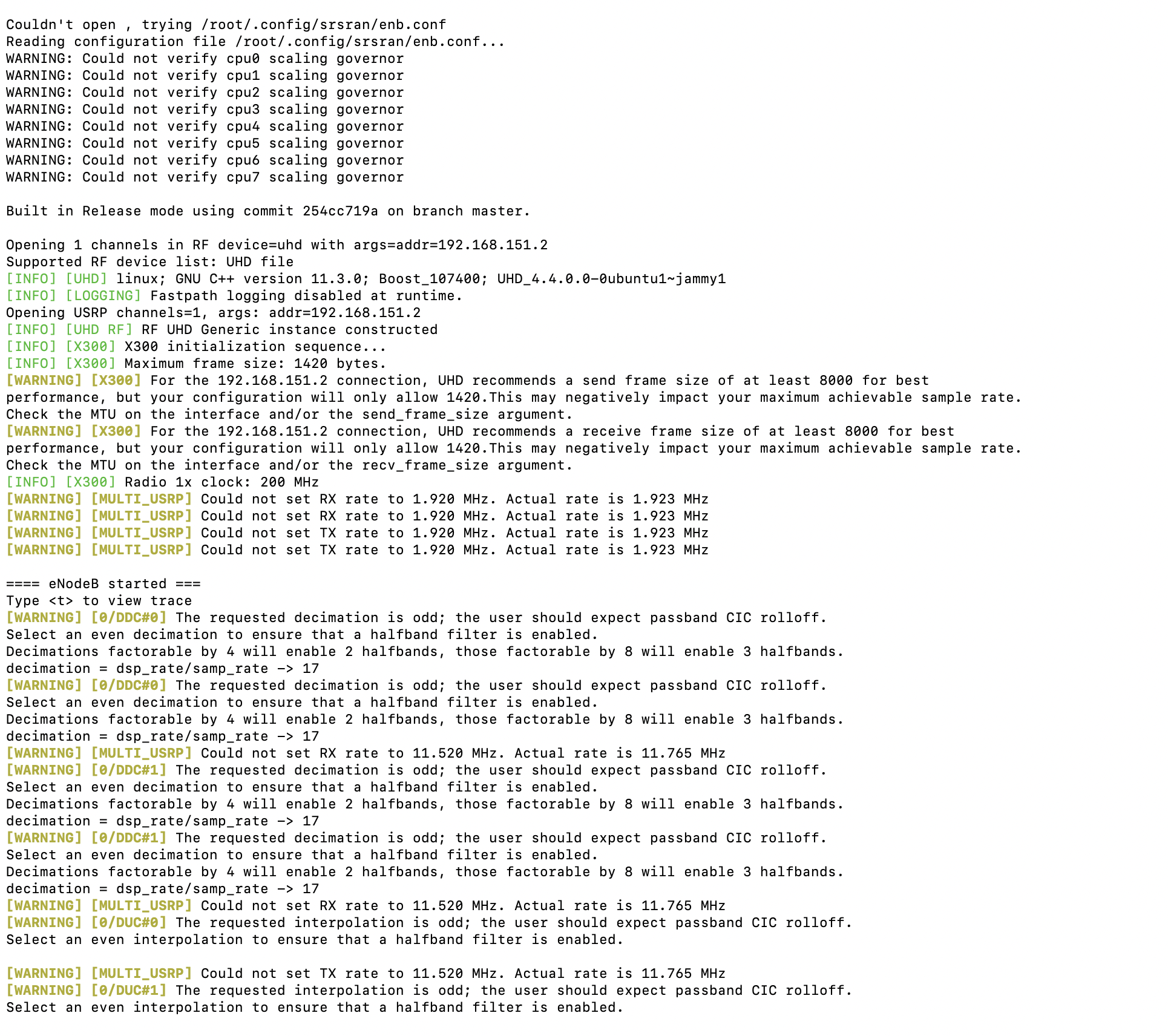 Unable to connect UE with eNB · Issue #1073 · srsran/srsRAN_4G · GitHub