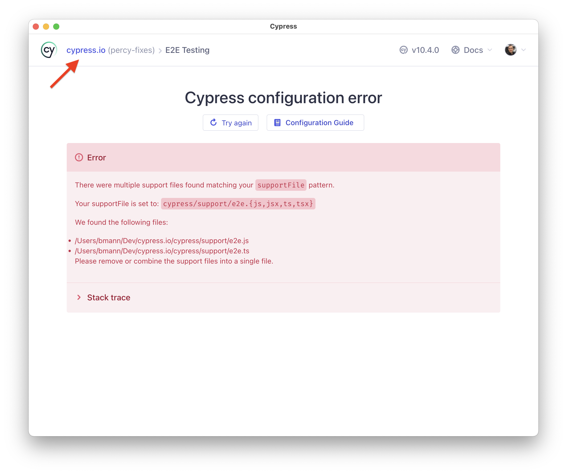 Errors During Initialization Of Ct Prevent Going Back To Testing Type Selection · Issue 23293 