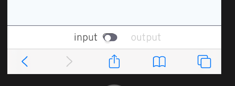 Toggle for input/output in the Svelte REPL doesn't look pixel perfect on iOS (13). · Issue #5187 ...