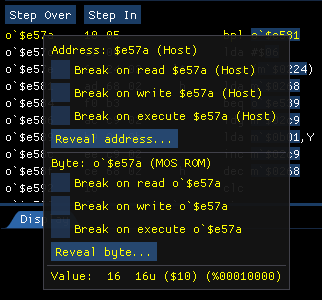 Memory byte popup text is the wrong colour for current instruction · Issue #259 · tom-seddon/b2 ...