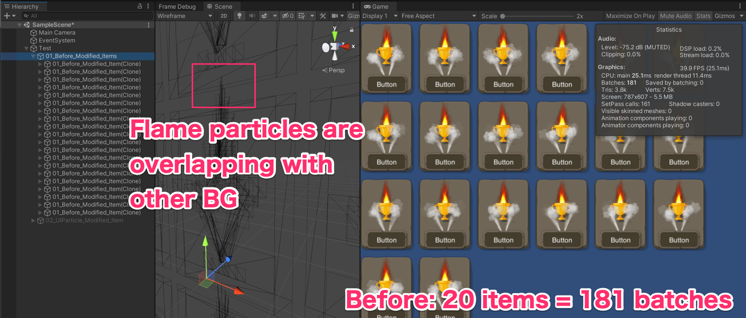 Drawcall raised using UIParticle component · Issue #174 · mob-sakai/ParticleEffectForUGUI · GitHub
