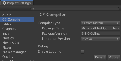 GitHub - mob-sakai/CSharpCompilerSettingsForUnity: Change the C# compiler (csc) used on your ...