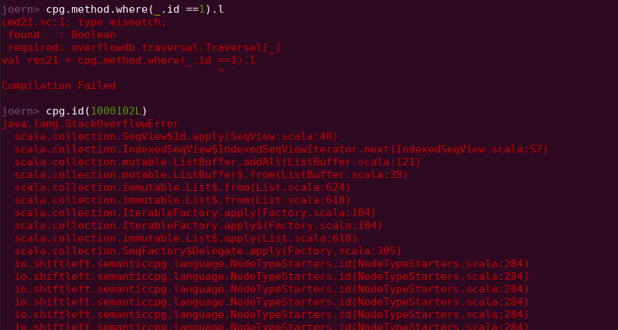 Some new bugs in the version v.1.1.1 · Issue #336 · joernio/joern · GitHub