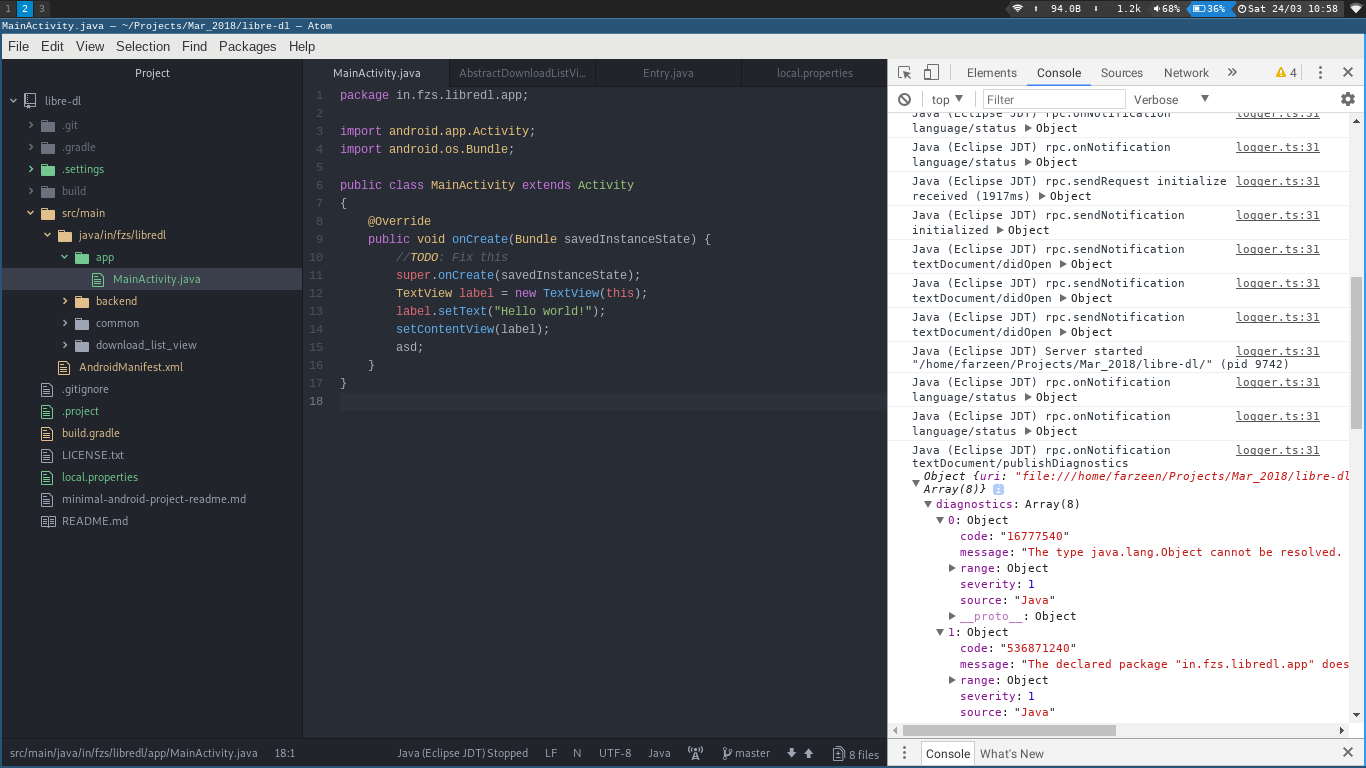 Nothing is reported · Issue #25 · atom/ide-java · GitHub